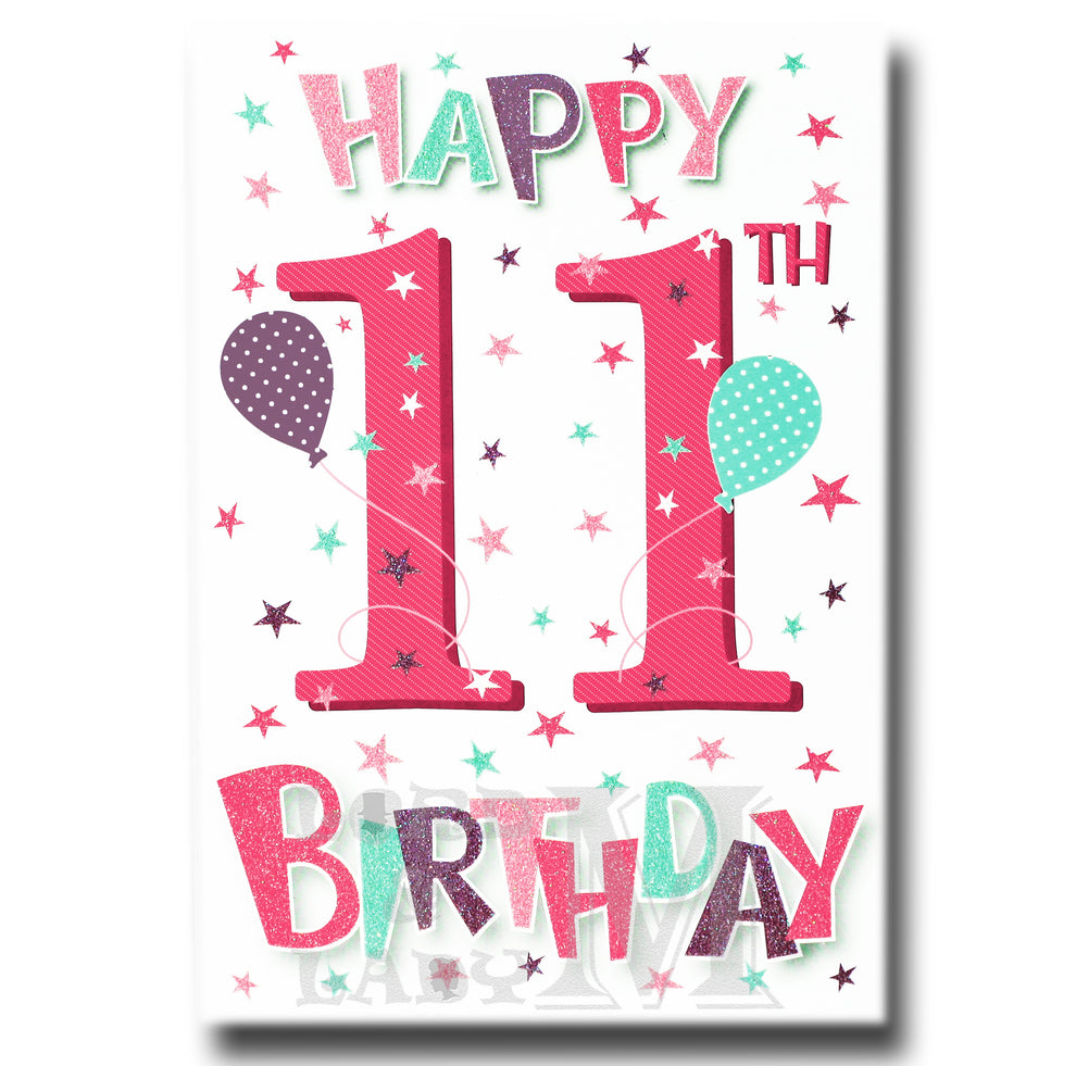 11th Birthday Greetings Card Open / Son - Various Birthday Wishes ...